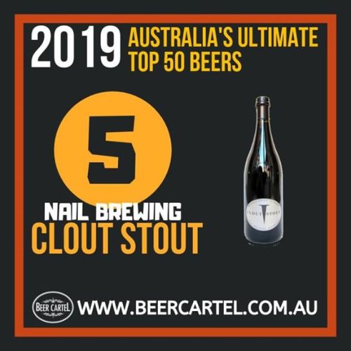 NUMBER 5 in Australia’s Ultimate Top 50 Beers for 2019: Nail Clout Stout