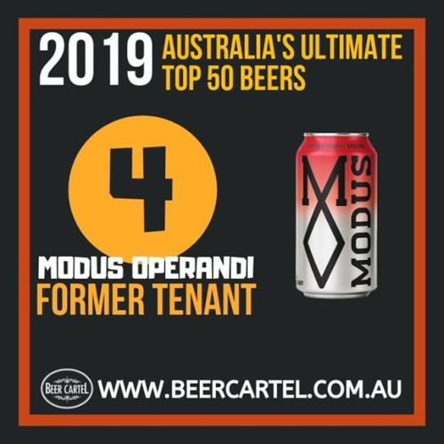 NUMBER 4 in Australia’s Ultimate Top 50 Beers for 2019: Modus Operandi ...