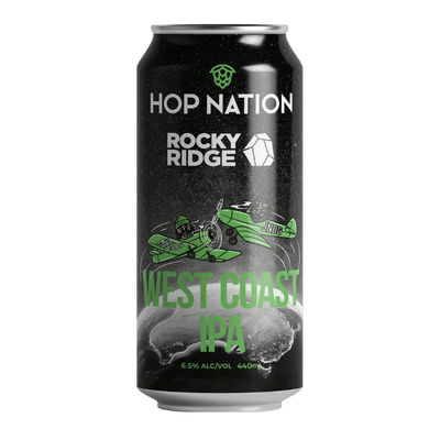 Hop Nation x Rocky Ridge West Coast IPA 440ml Can